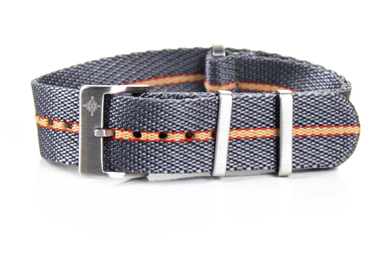Deluxe Gray Explorer Nylon Watch Strap | Rugged Style