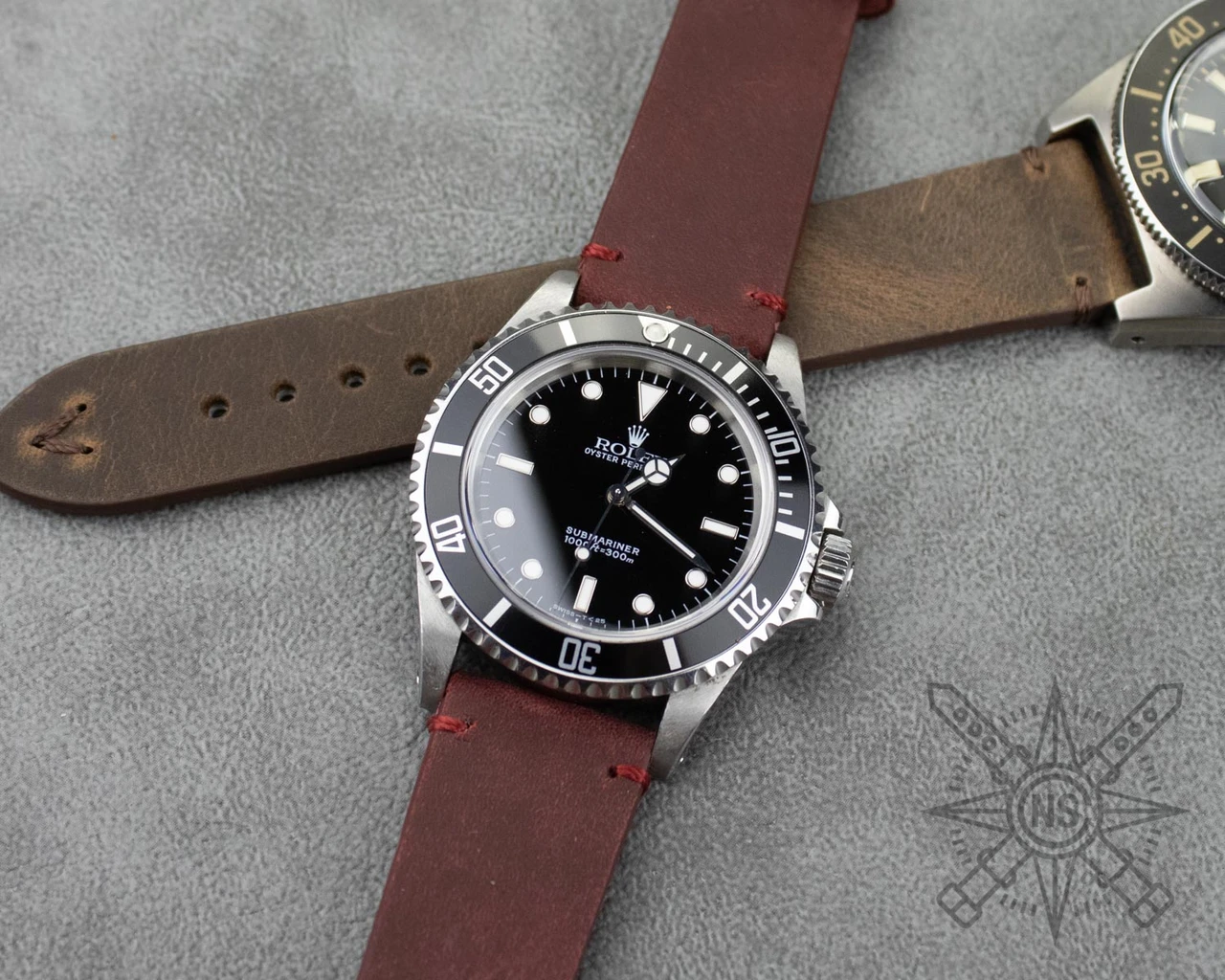 Vintage Oiled Burgundy Leather Watch Band – Classic