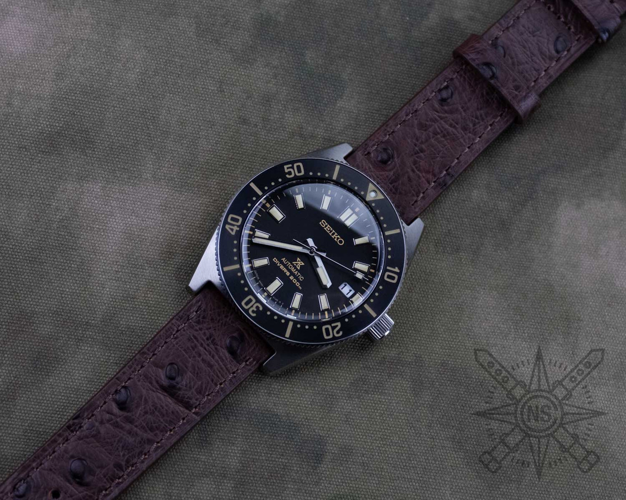 Classic Dark Brown Ostrich Watch Strap – Exotic Style