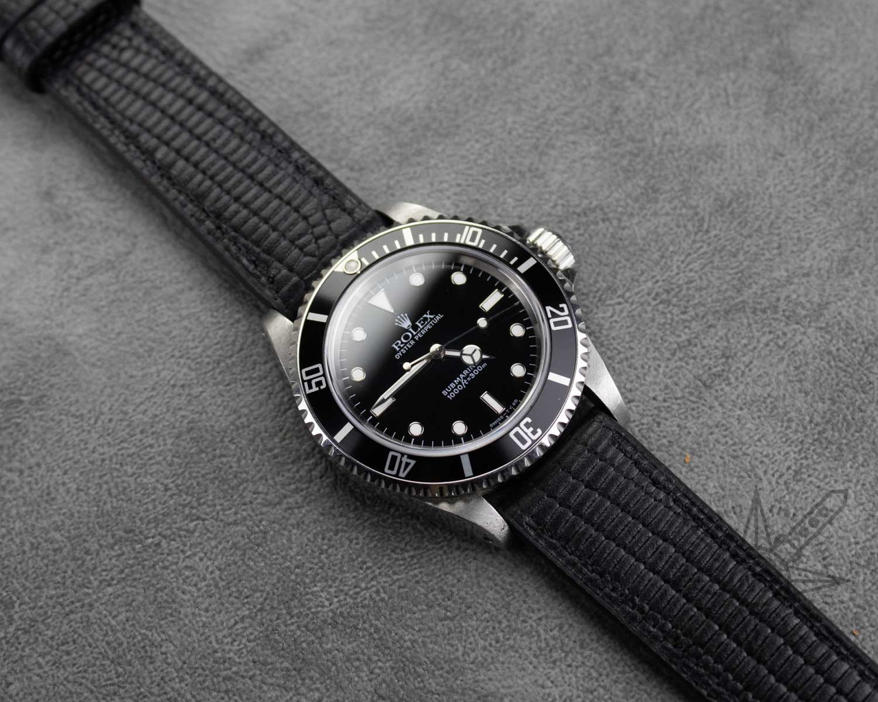 Black Lizard Band Amazon.com: 16mm/14mm Custom Black Lizard Leather