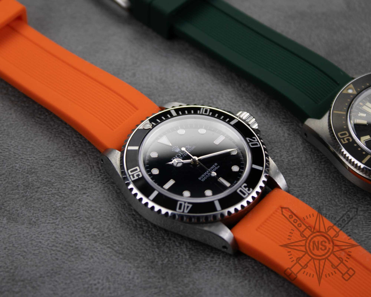Orange Sport Silicone Watch Band – Durable & Bold