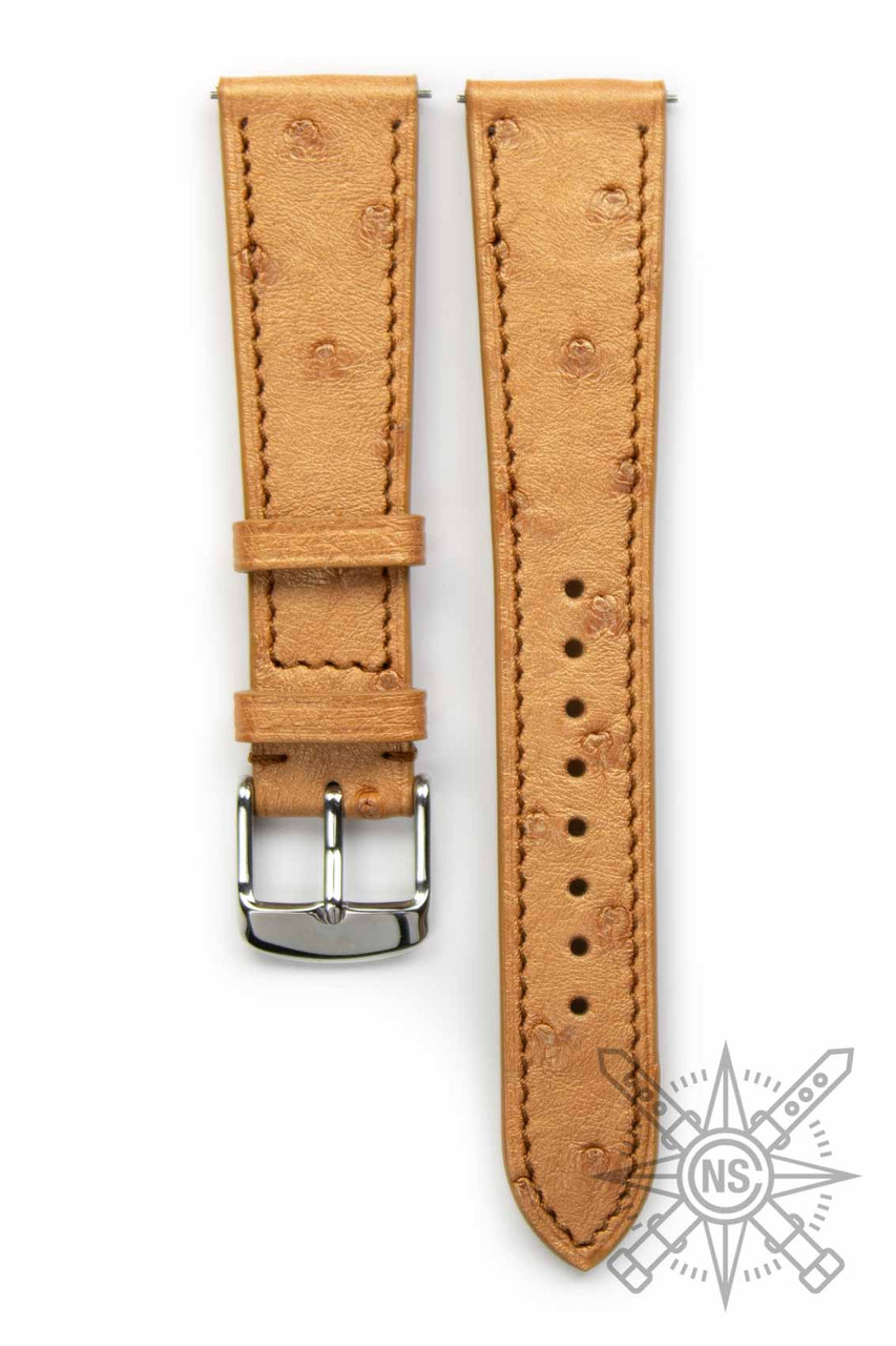 Metallic Ostrich Watch Strap – Exotic & Stylish Strap