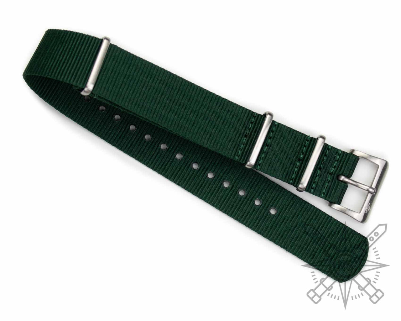Racing Green Nylon Watch Strap – Rugged & Sporty