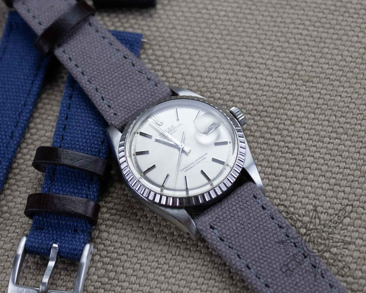 Caballero Dark Gray Canvas Watch Band – Sleek & Durable