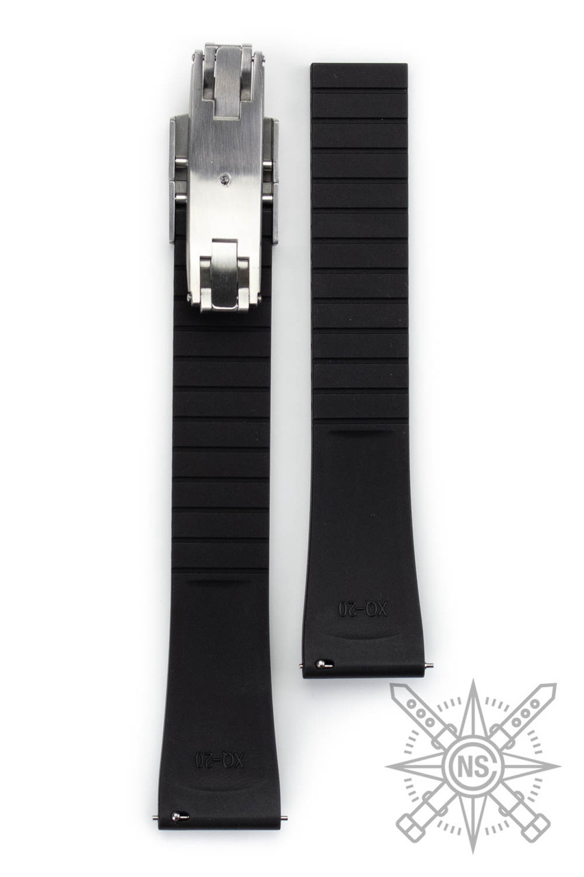 Black Cut-to-Size Rubber Watch Strap – Classic & Rugged