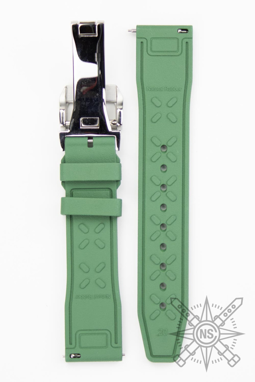 Green Rubber Pilot Watch Strap – Refreshingly Bold