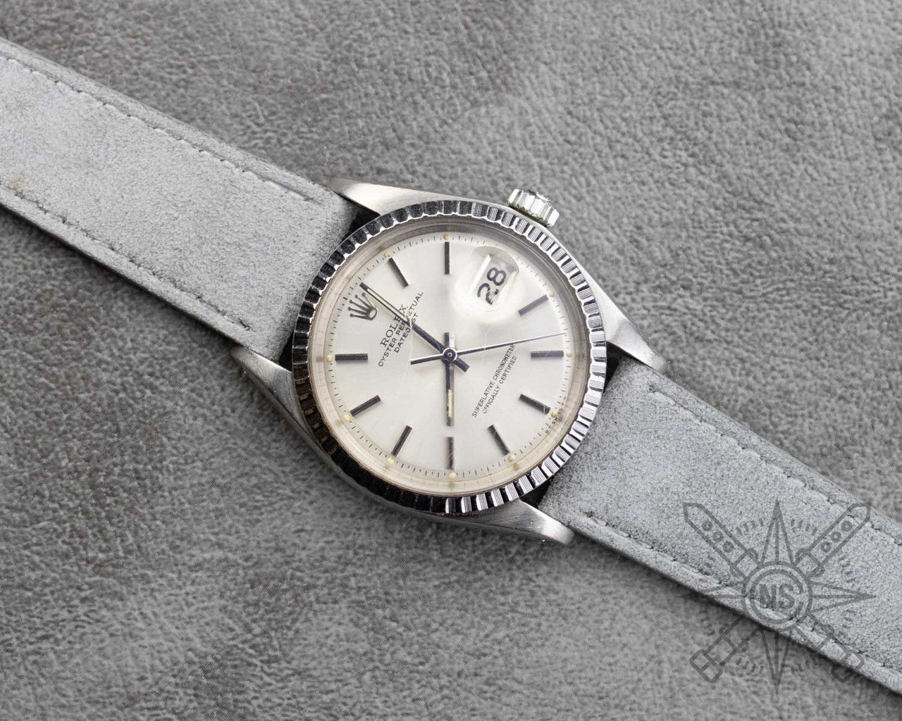 Gray Suede Watch Strap – Italian Soft Classic Style