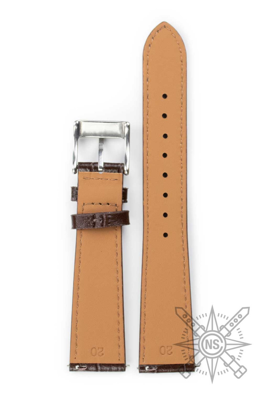 Dark Brown Crocodile Watch Strap – Luxury & Durable Strap