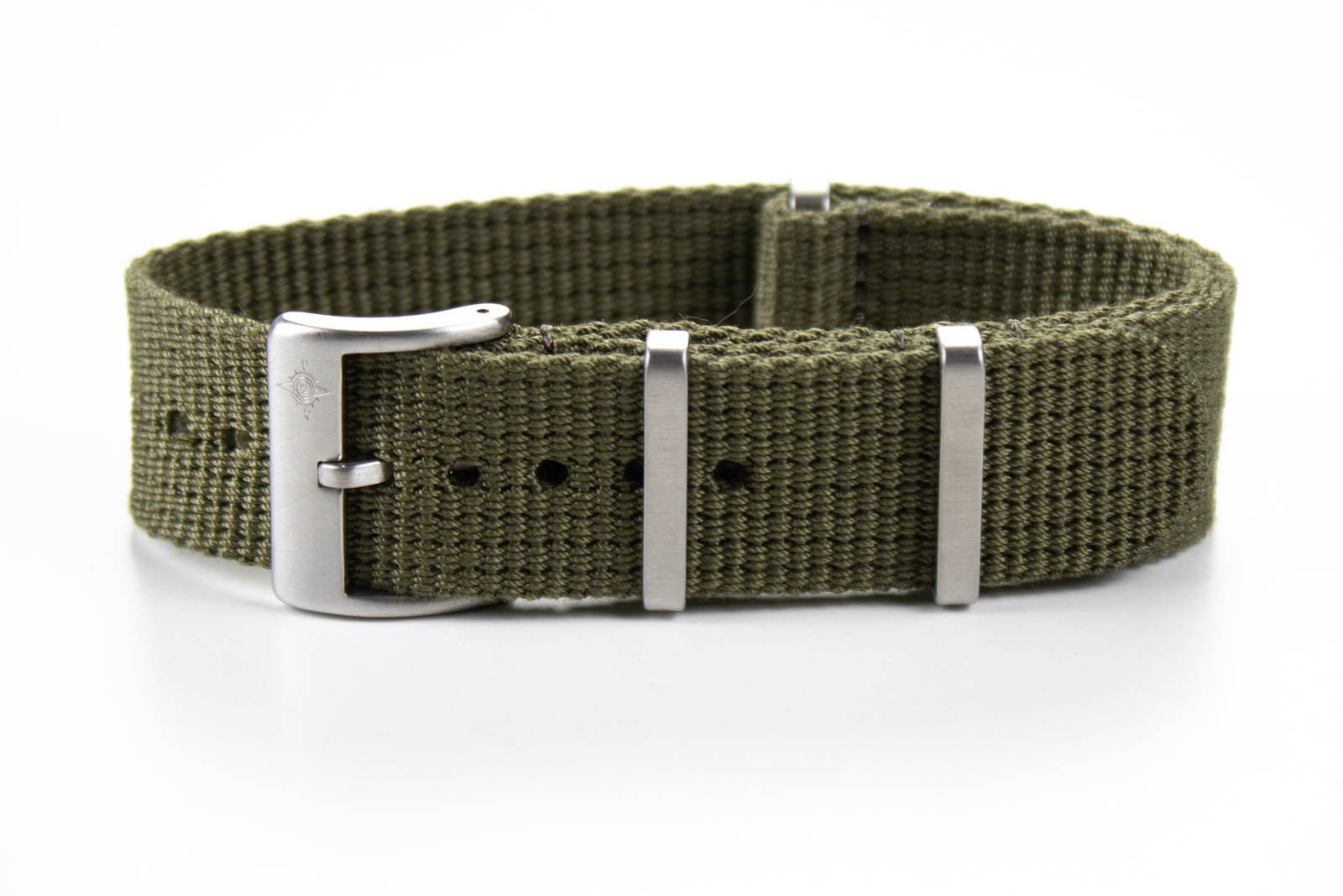 Khaki Green Cotton Watch Strap – Rugged Military Style