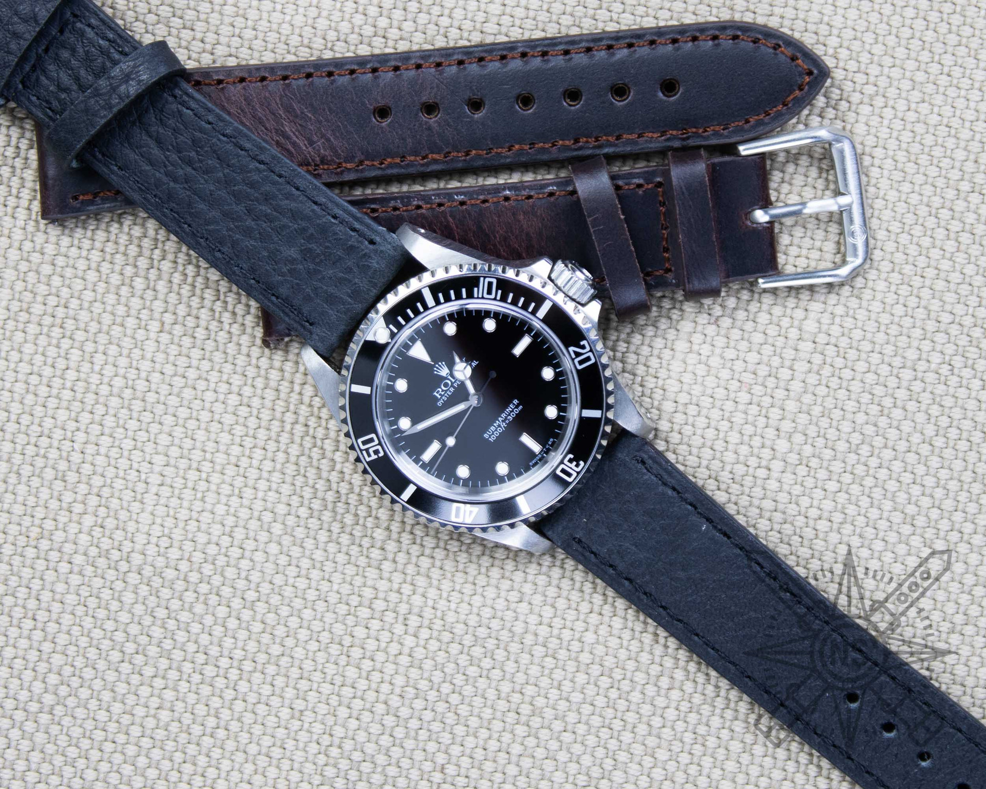 Classic Black Leather Watch Band – Timeless Elegance & Style
