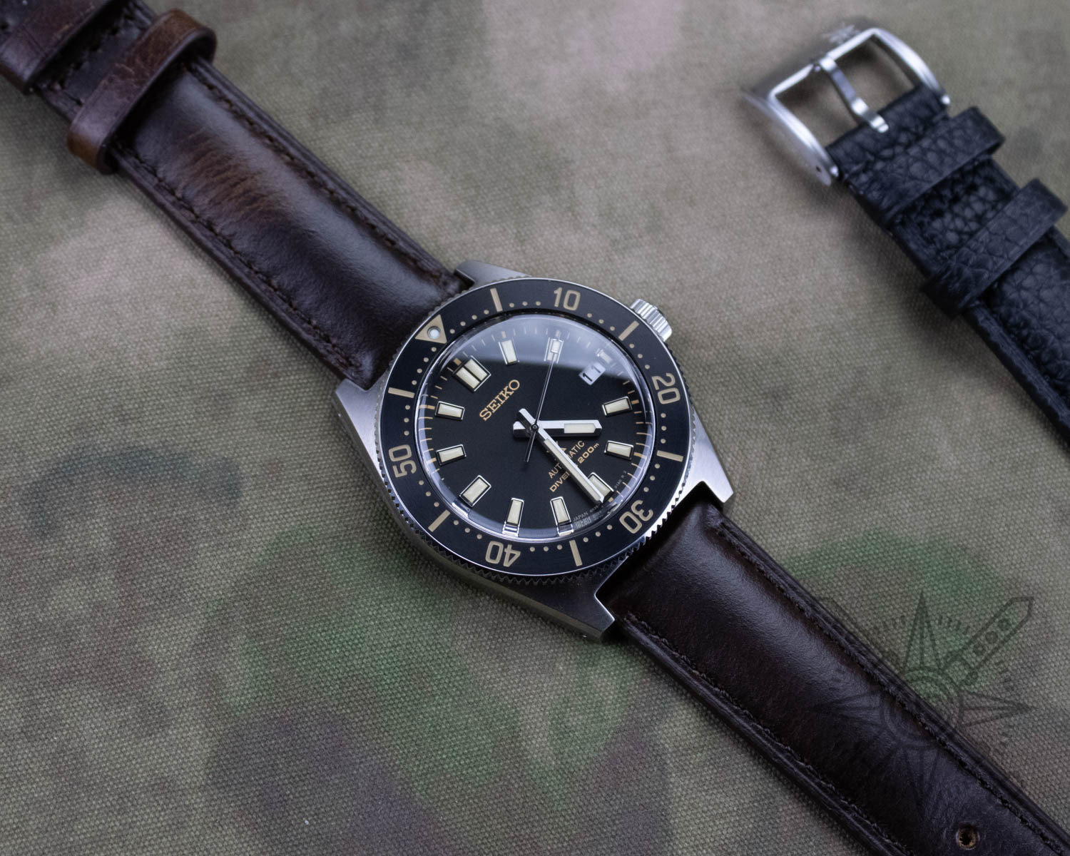 Dark Brown Leather Watch Band – Padded Classic Strap