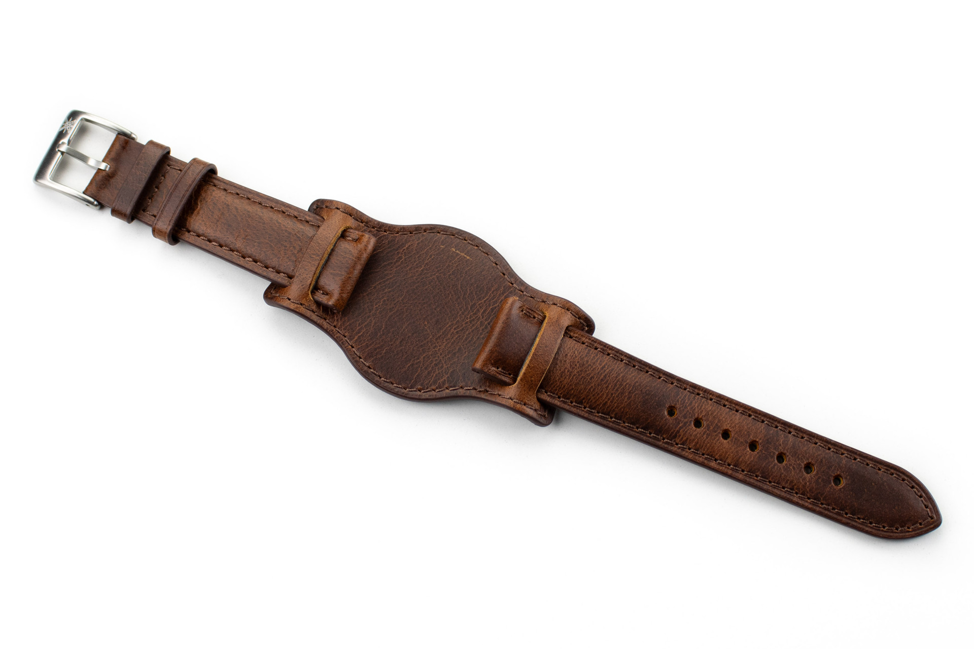Bund Watch Strap Brown – Rugged Pilot Leather Band