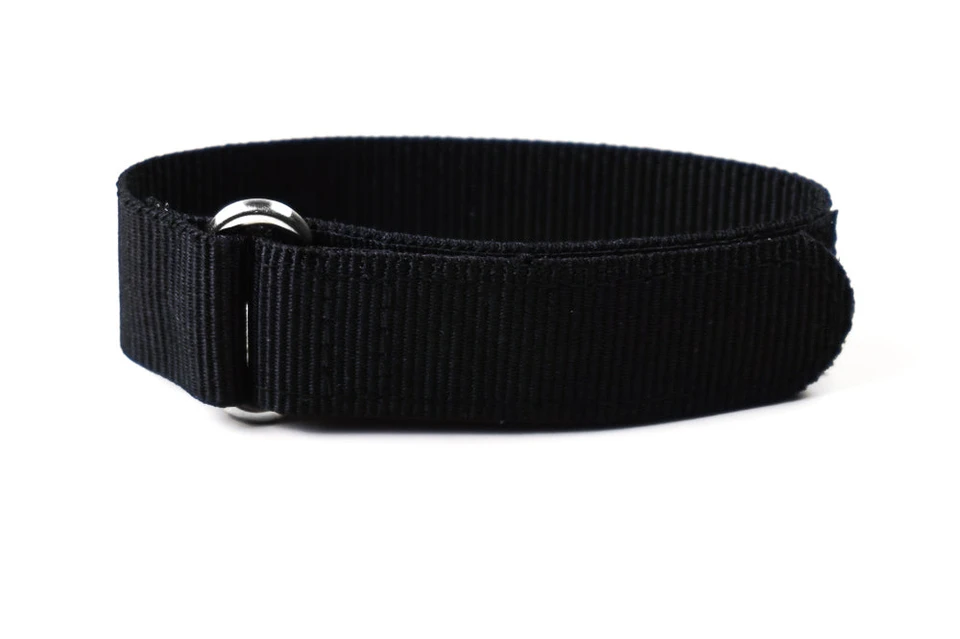 Black Velcro Watch Band – Classic Rugged Sporty Strap