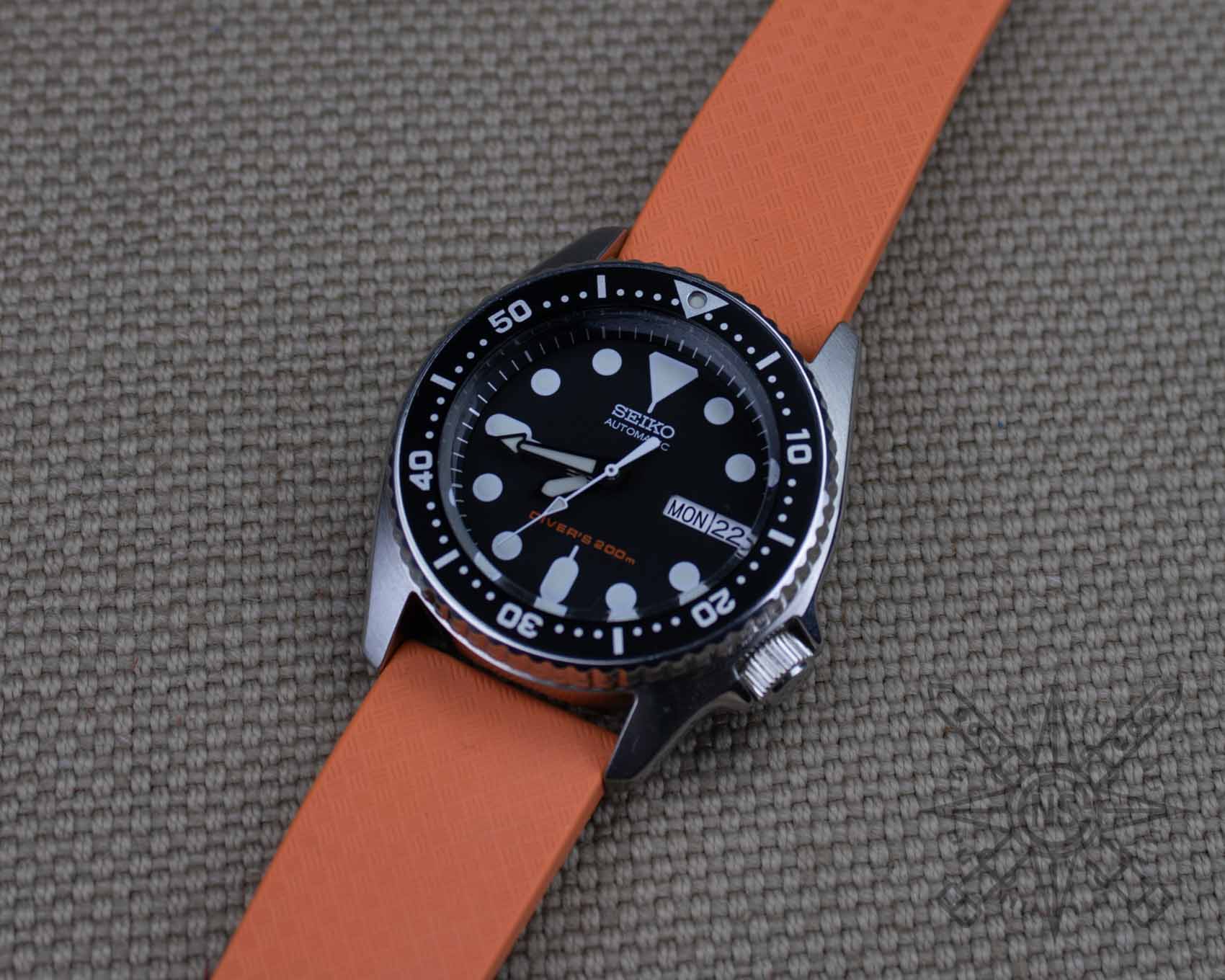 Brighten Your Summer with the Orange Rubber Watch Strap - CNS Watch Bands