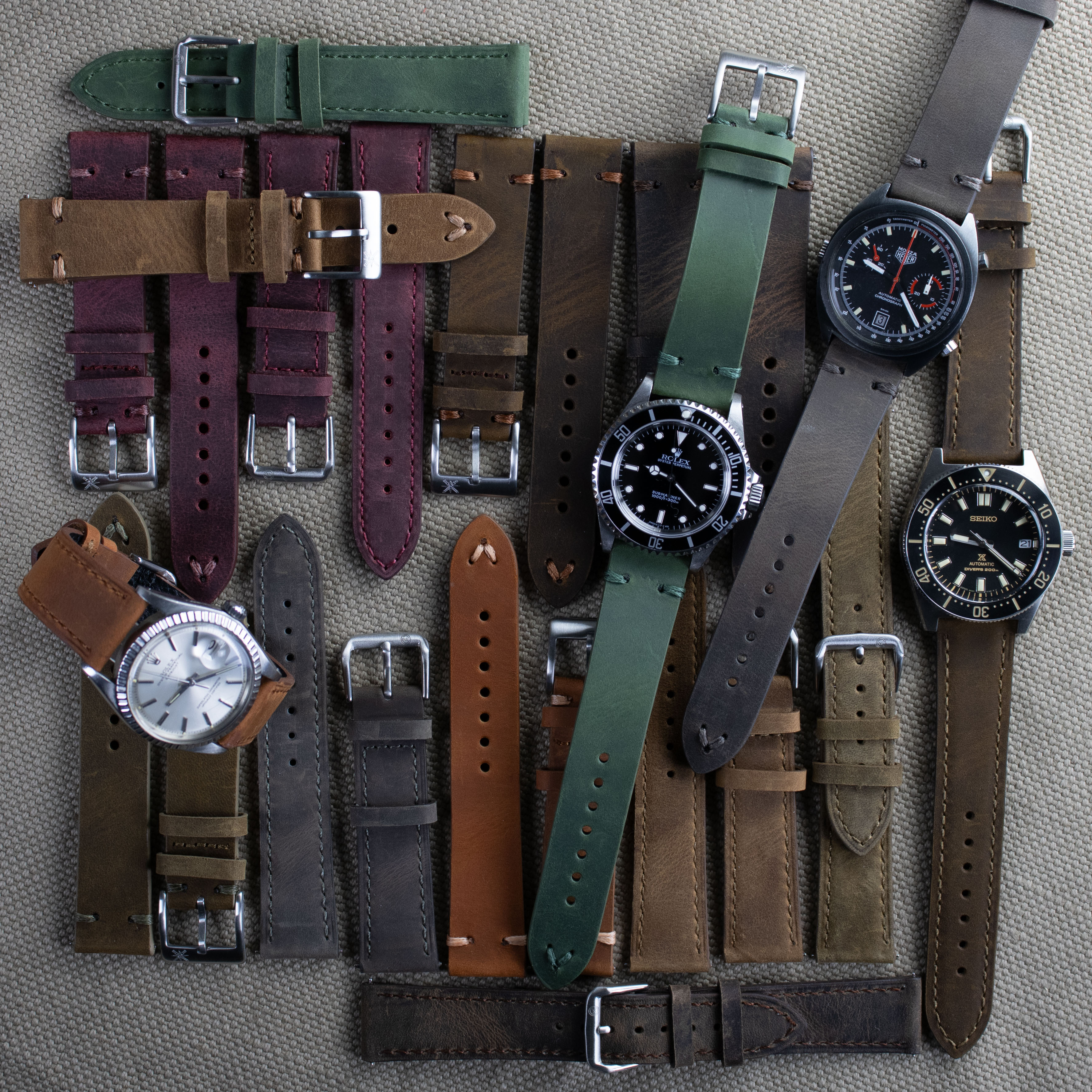 New full-grain oiled leather watch bands - CNS Watch Bands