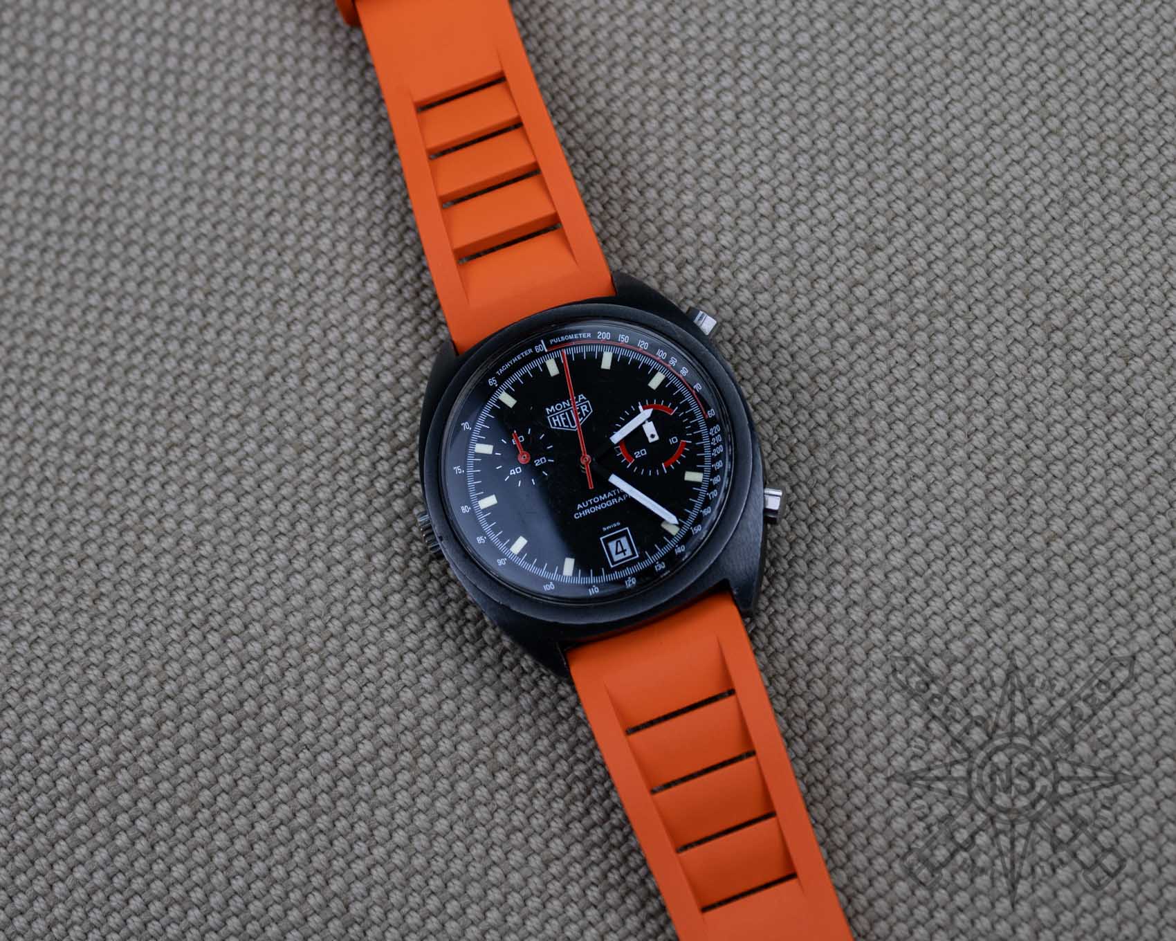 Luxurious Comfort with the Orange Vented FKM Rubber Strap - CNS Watch Bands