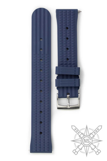 Navy Rubber Waffle Watch Strap – Classic Durable