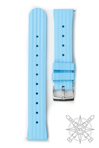 Blue Rubber Waffle Watch Strap – Sporty Durable