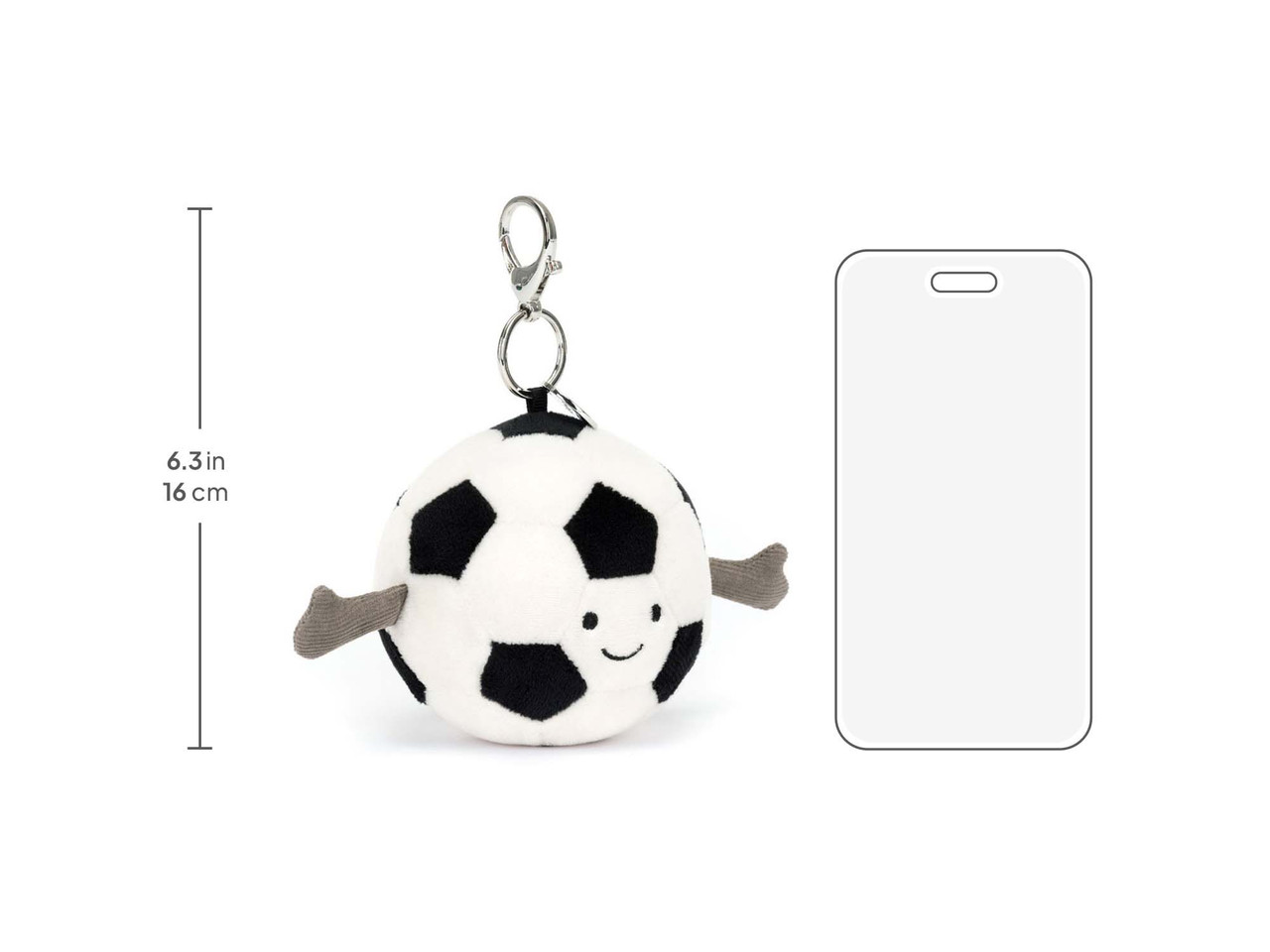 Amuseables Sports Football Bag Charm - Official Jellycat