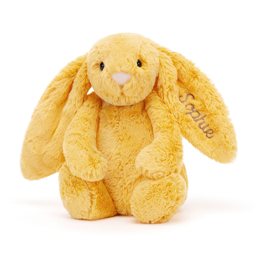 Personalised Bashful Sunshine Bunny Medium - Official Jellycat