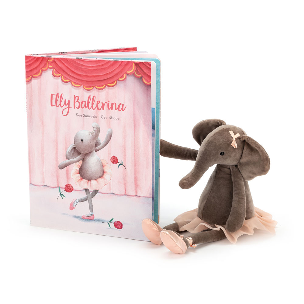 Elly Ballerina Book and Dancing Darcey Elephant - Official Jellycat