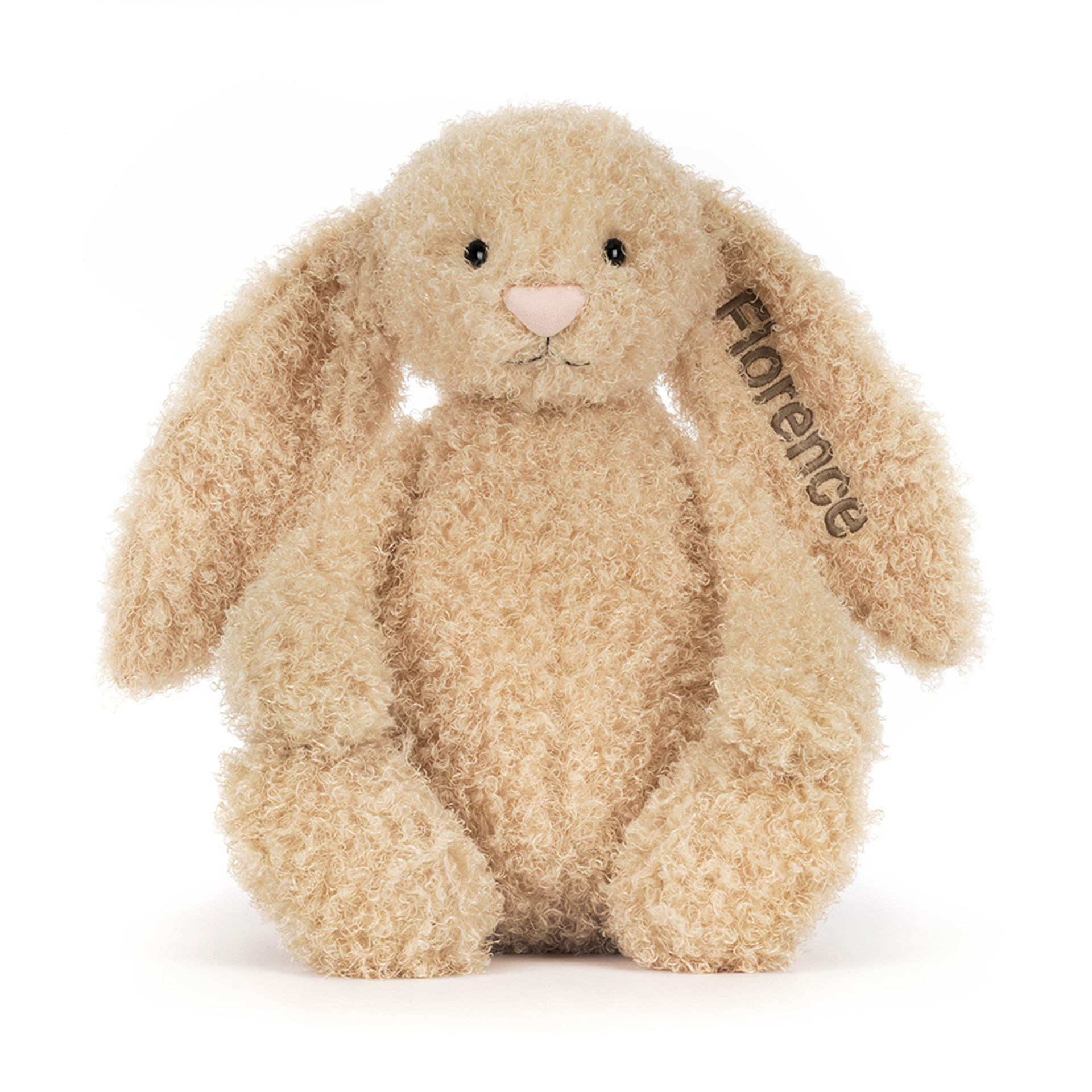 Personalised Bashful Luxe Bunny Curly Big - Official Jellycat