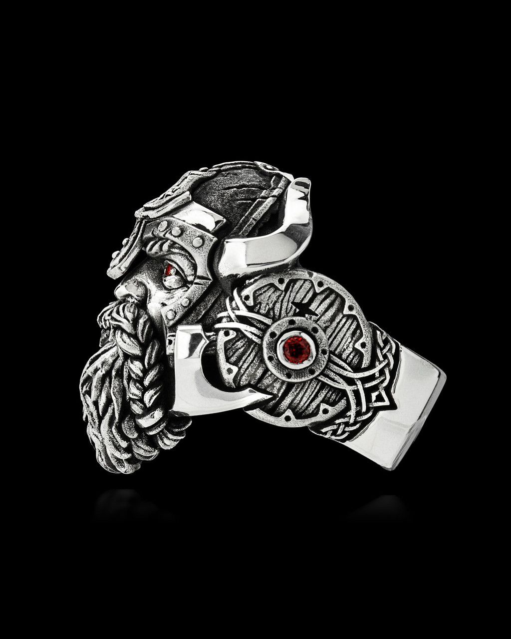 Einherjar Viking Ring | Silver Viking Warrior Ring | NightRider Jewelry