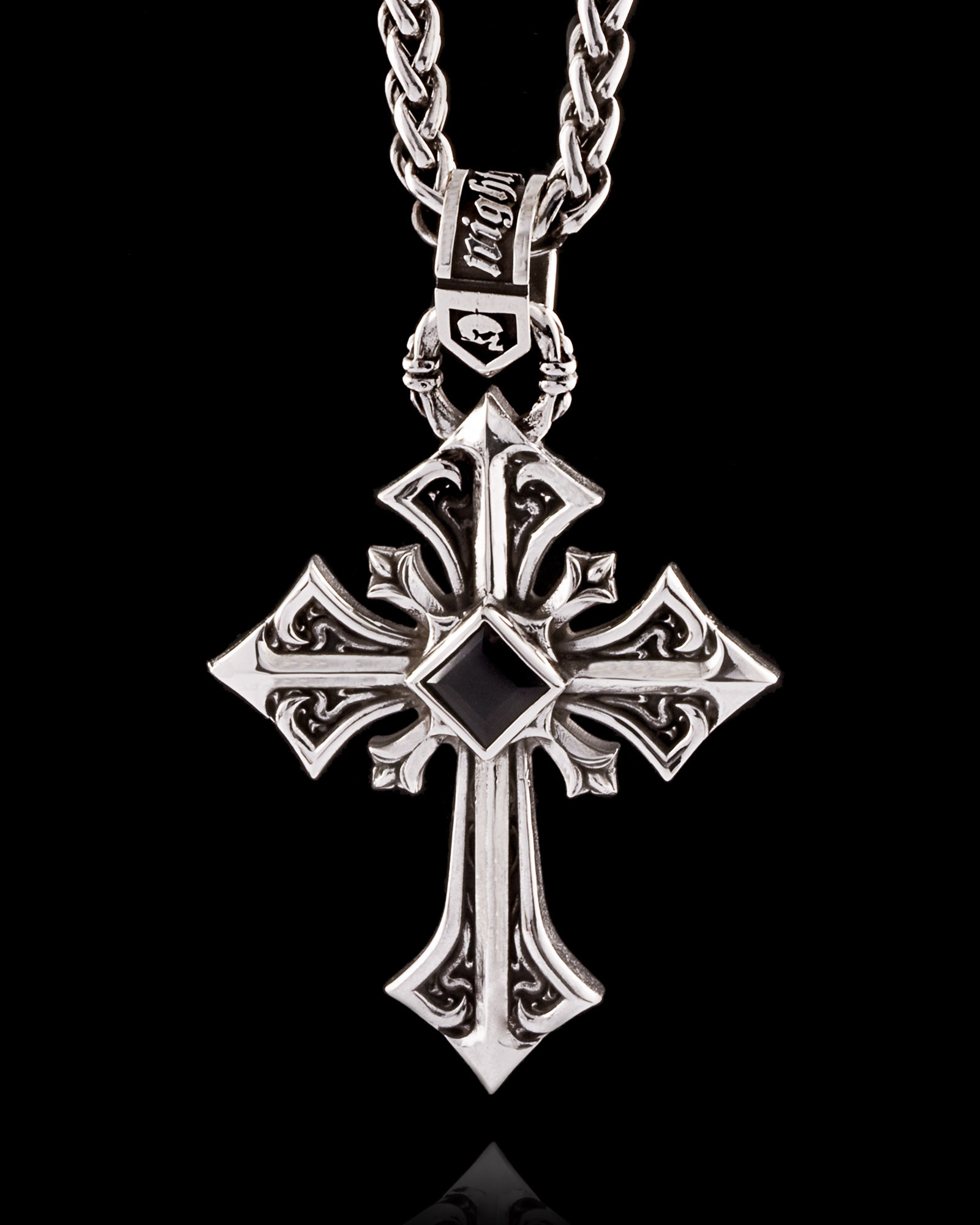 Sentry Cross Bracelet | Silver Cross Bracelet | NightRider Jewelry