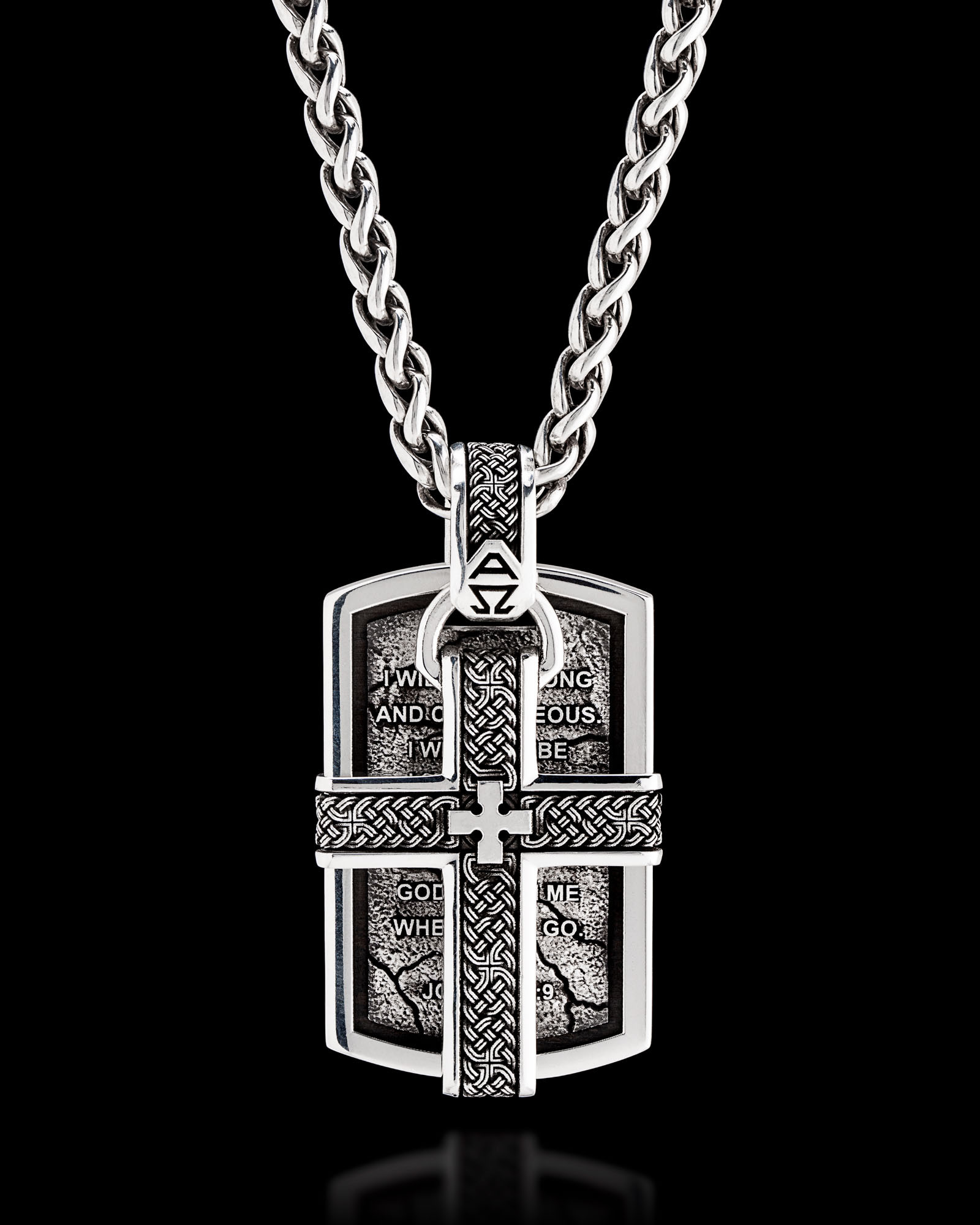 Joshua Cross Pendant | Silver Celtic Knot Pendant | NightRider Jewelry