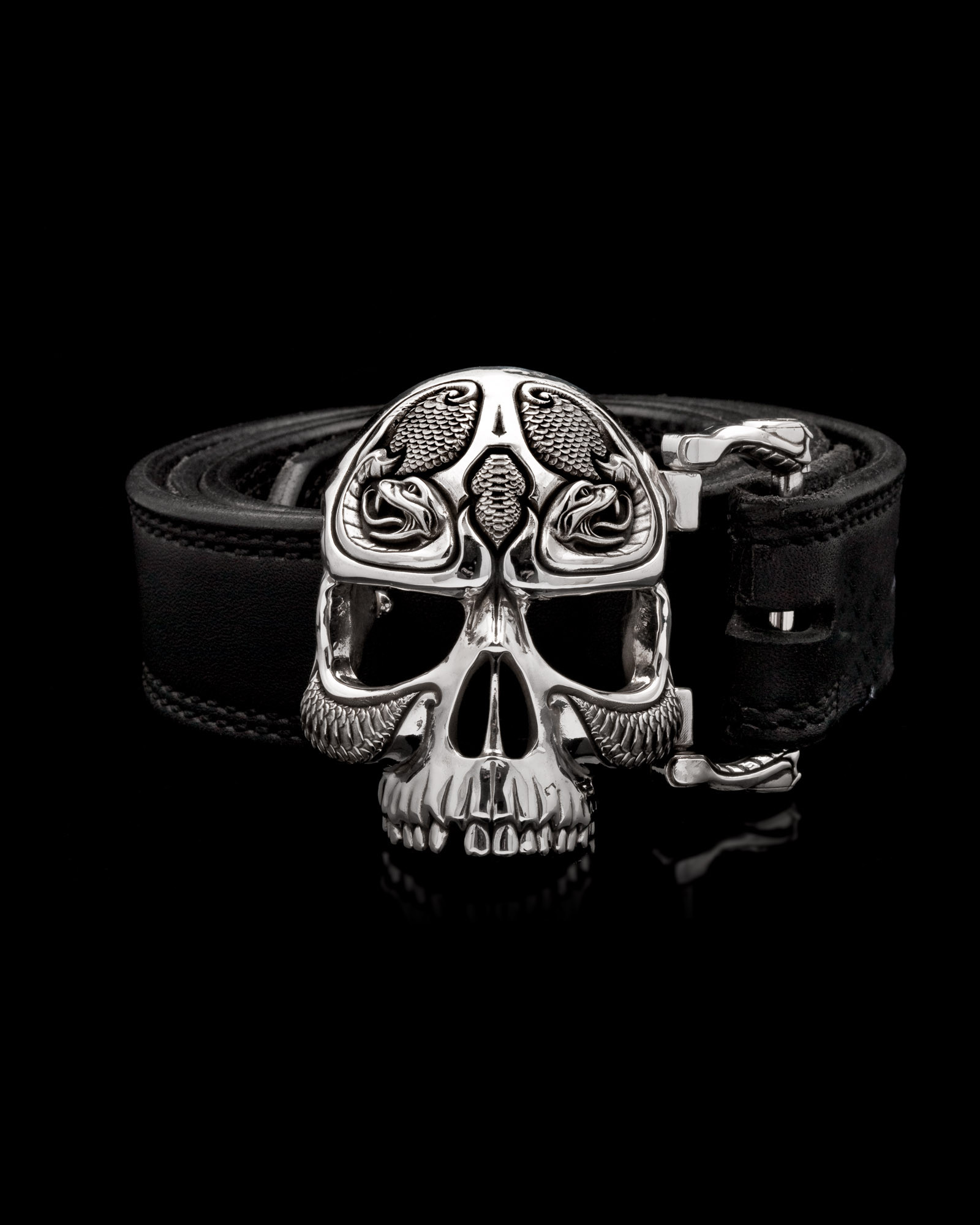 Poison Bracelet - Big Link Sterling Silver Skull Bracelet | NightRider ...