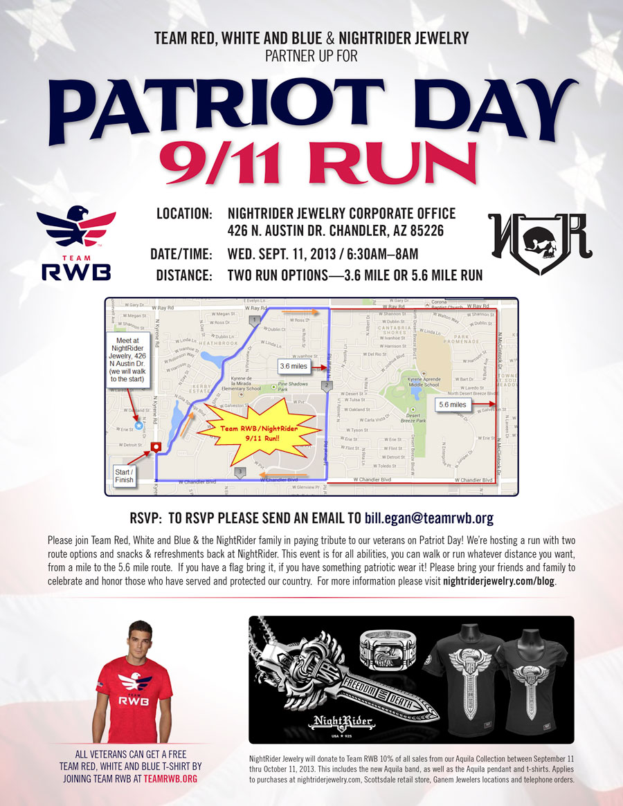 Patriot Day: 9/11 Run - NightRider Jewelry
