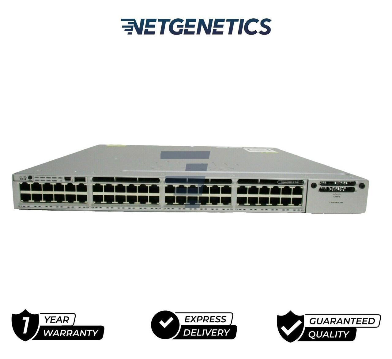 Cisco WS-C3850-48P-E Catalyst 3850 48x 1GB PoE+ RJ-45 1x Module Slot Switch