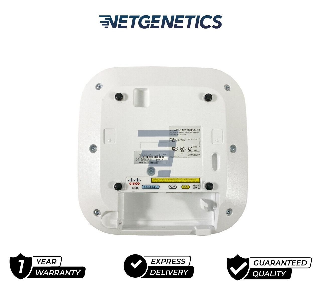 Cisco AIR-CAP2702E-A-K9 Wireless AP w/ Antennas w/ Rack Mounts