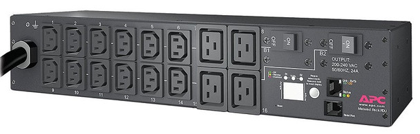 APC AP7811 208V 30A 16 Plug Metered Rack Mounted PDU Power Distribution ...