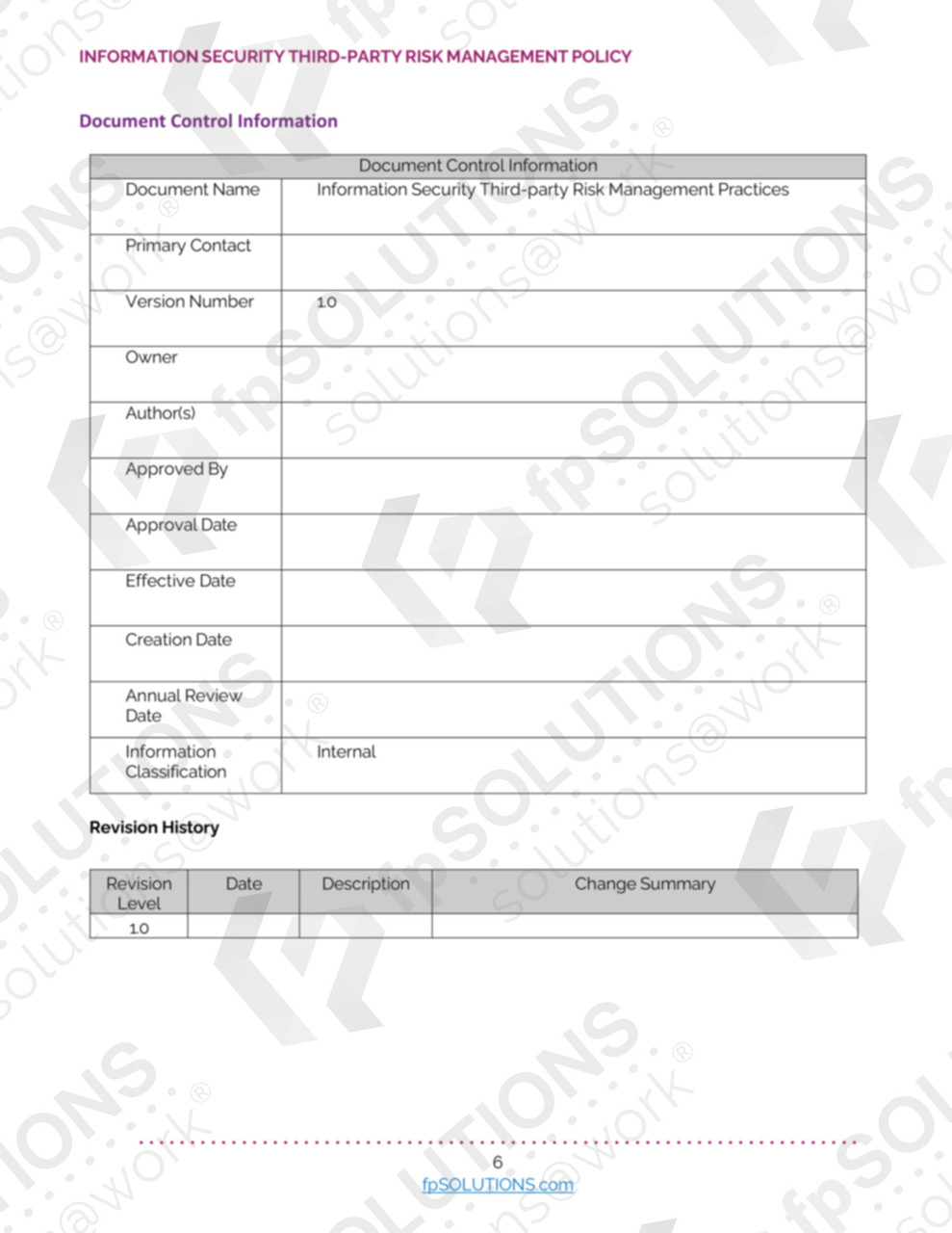 Third-Party Risk Management Policy