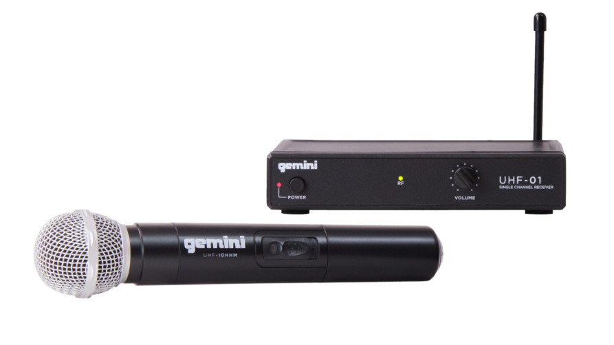 Round Glass Table Gemini UHF-01M F1 Wireless Microphone System - Single ...