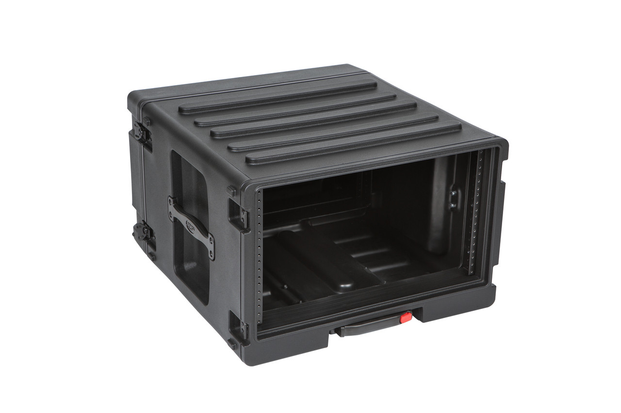SKB 1SKB-R6UW - 6U Space Rack stacks w/Roto Racks, wheels, and handle