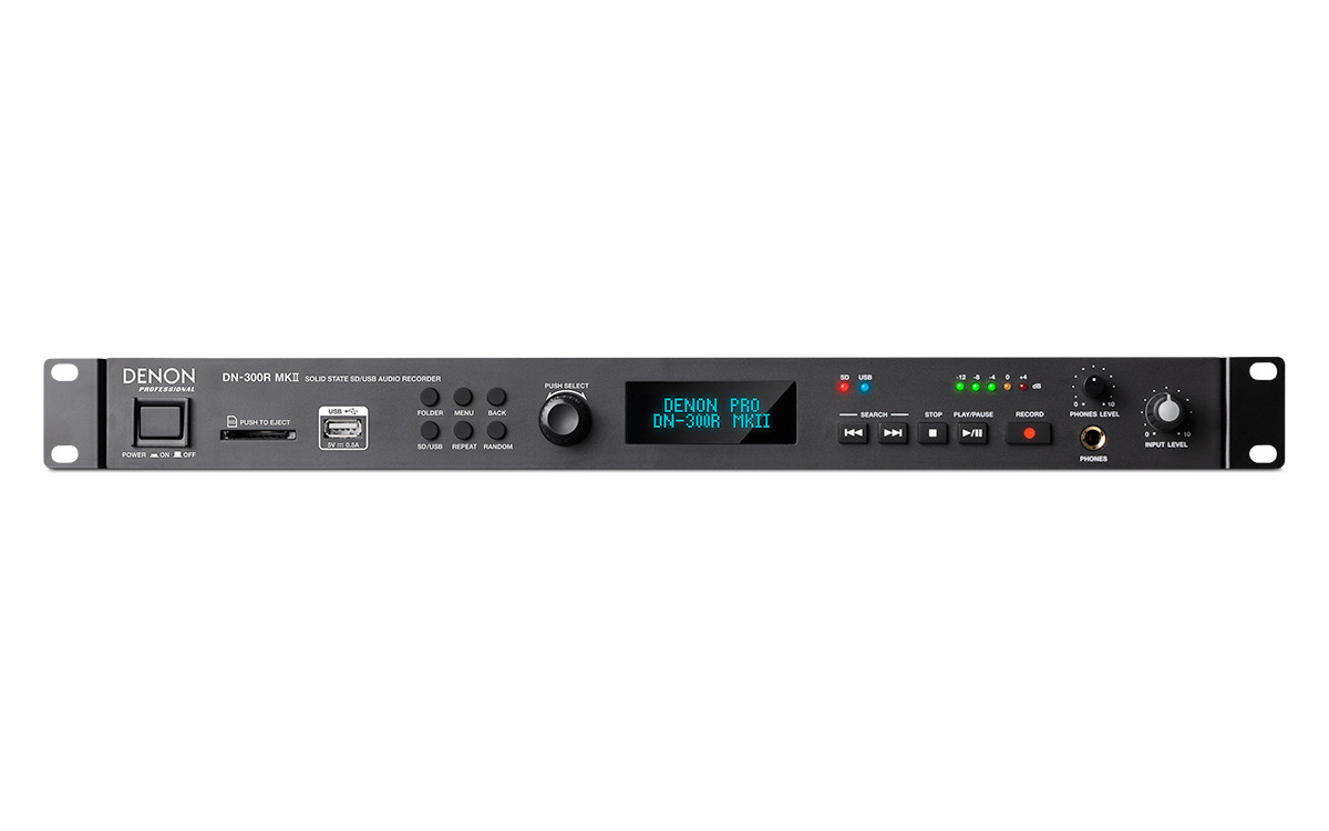 Denon Professional DN-300R MKII - Solid-State SD/USB Audio Recorder
