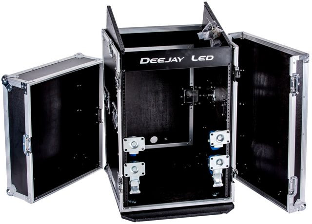 DEEJAY LED TBHM14UW - Fly Drive Case 10u Space Slant Mixer Rack / 14u ...