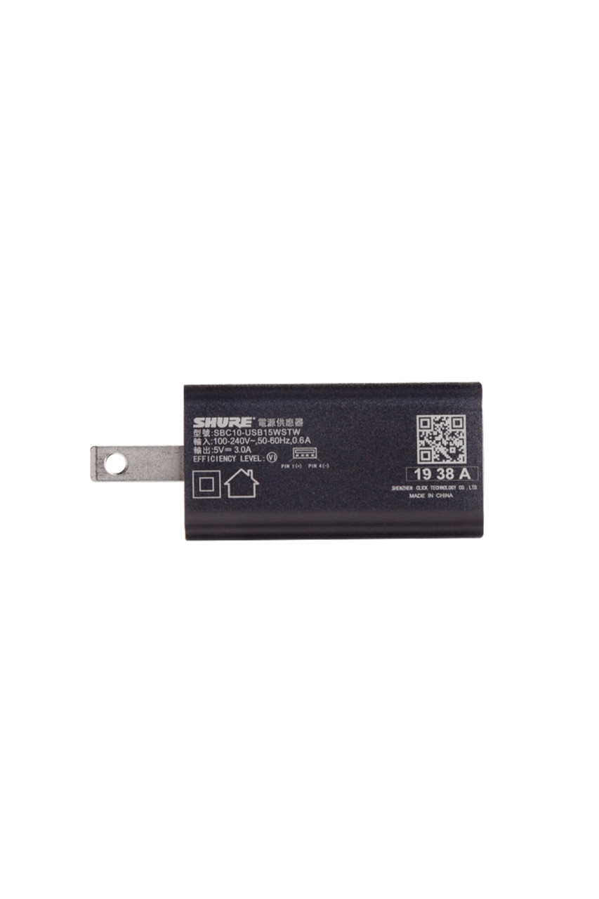 Shure SBC10-USBC POWER ADAPTER USB-C Charger.