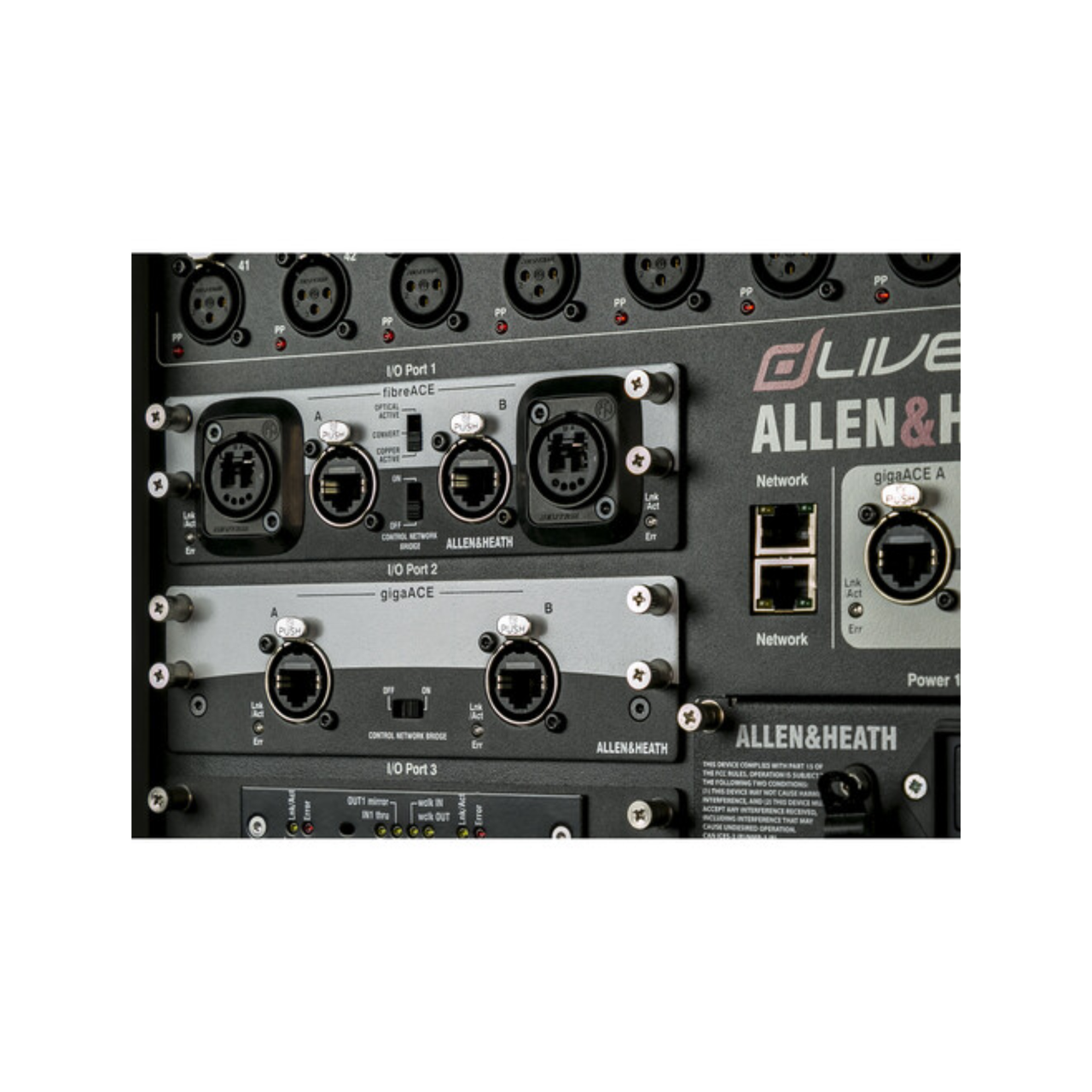 Allen & Heath Fiberace Audio Networking MADI dLiveCard, 96kHz,128x128 ...