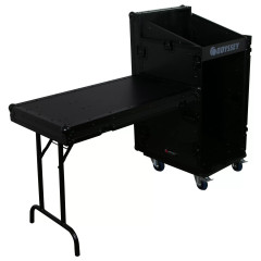 ODYSSEY Black 11U Top Slanted 16U Vertical Pro Combo Rack with Side ...