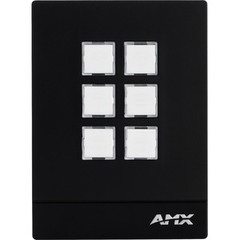 AMX MKP-106P-BL Massio 6-Button Ethernet Keypad, Portrait, Black