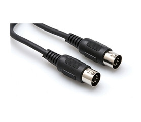 Hosa MIDI Cable - 5-pin DIN to Same, Black - GearclubDirect