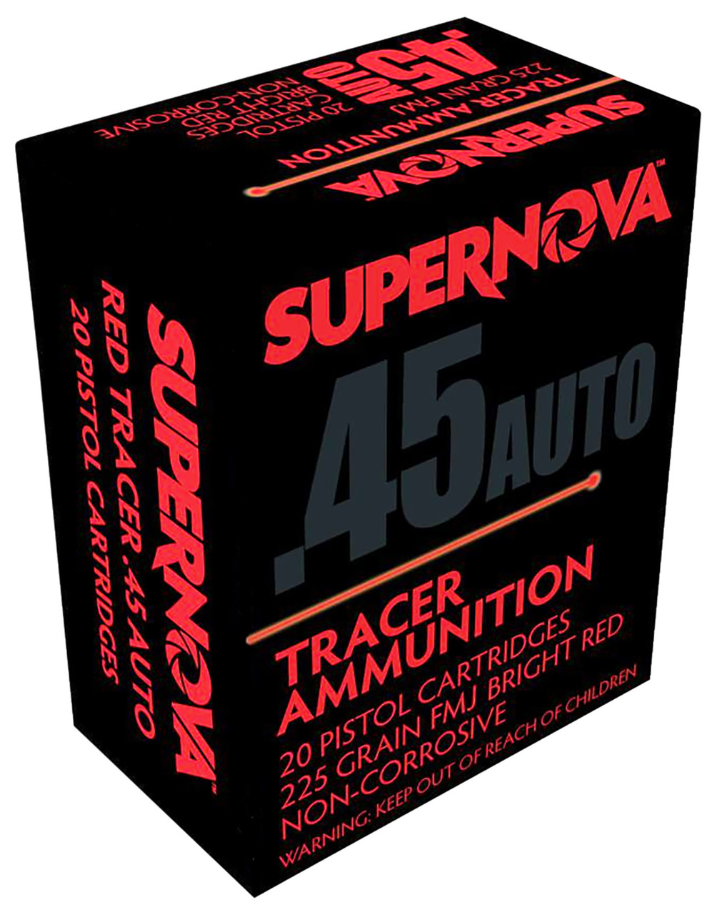 Supernova .45 ACP Red Tracer 225gr FMJ Ammo