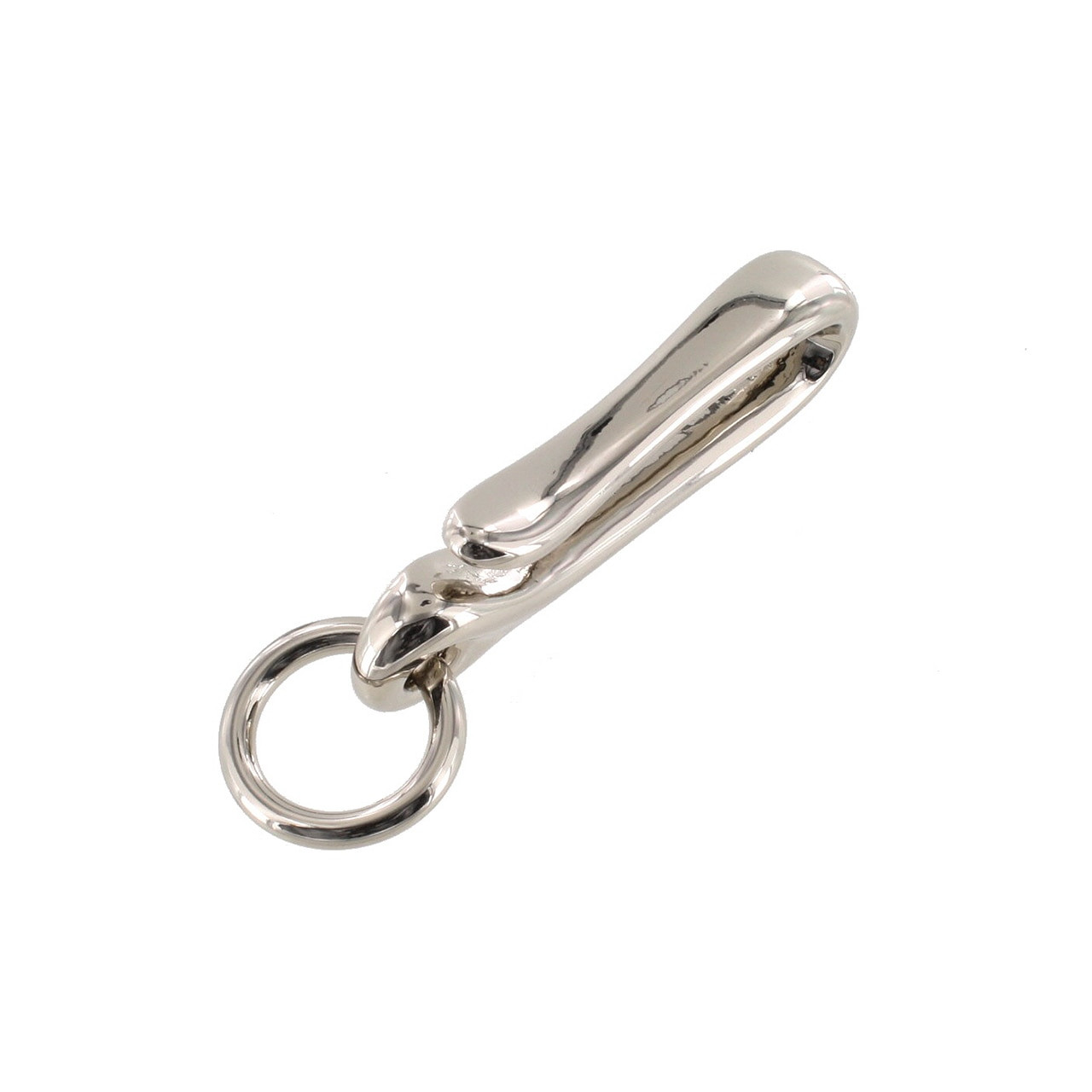 B8367 Nickel Plate, Small Fish Hook Key Chain, Solid Brass-LL ...