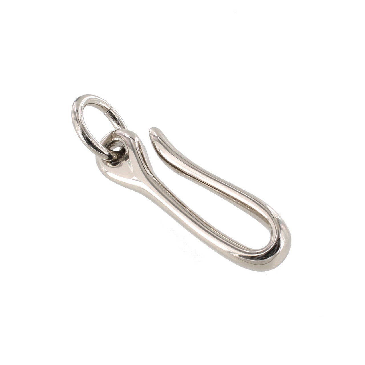 B8367 Nickel Plate, Small Fish Hook Key Chain, Solid Brass-LL ...
