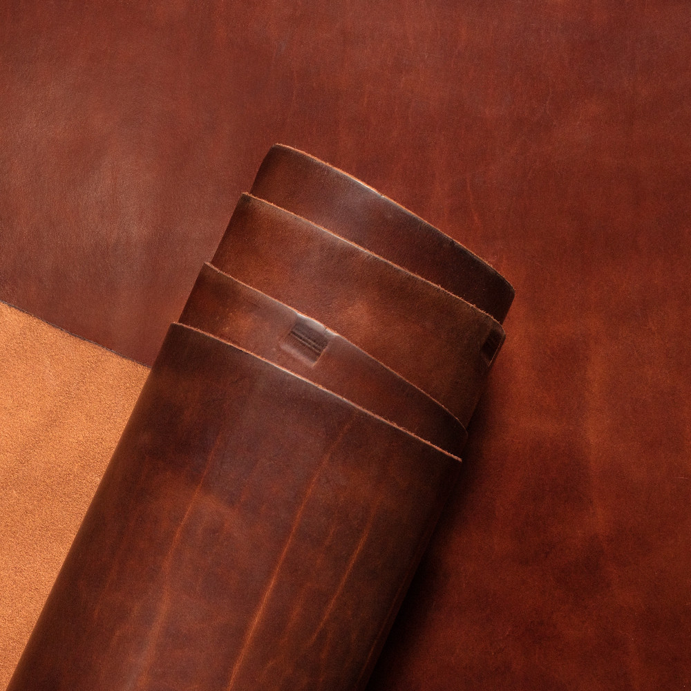 Wickett & Craig Traditional Harness Leather, Side, Medium Brown ...