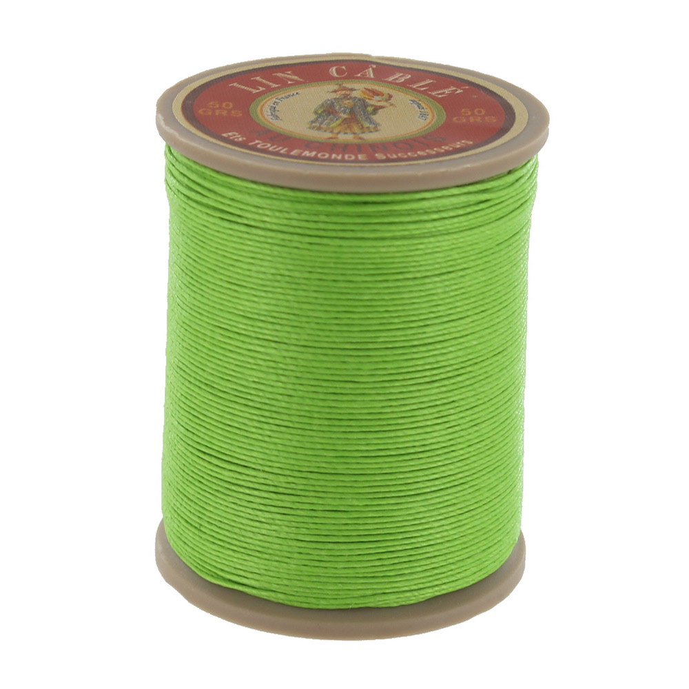 Fil Au Chinois Lin Cable, Waxed Linen Thread, Light Green (455 ...