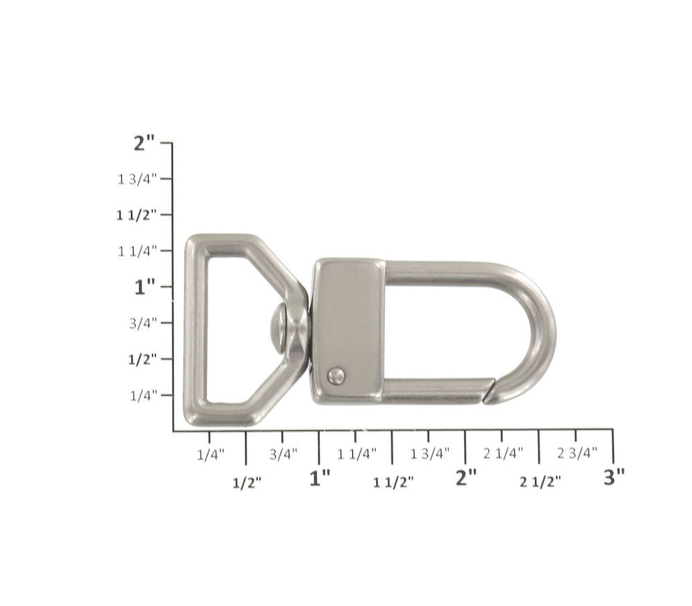 530 1" Nickel Matte, Swivel Lever Snap, Solid Brass-LL - Buckleguy.com